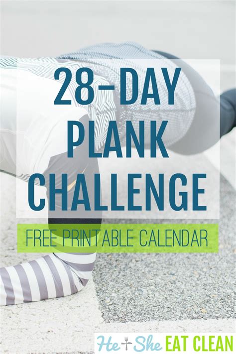 Day Plank Challenge With Free Printable Calendar