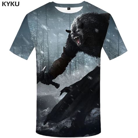Kyku Brand Monster T Shirt Animal T Shirt Men 3d Tshirt Streetwear