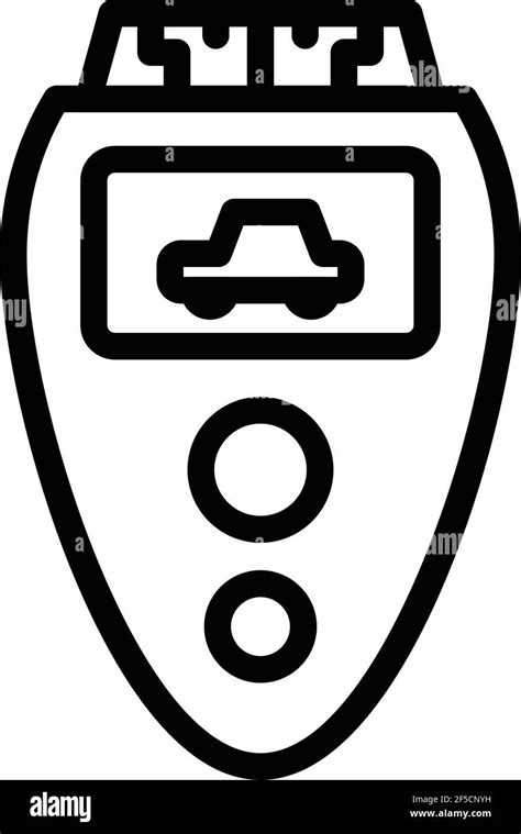 Smart Car Key Icon Outline Smart Car Key Vector Icon For Web Design Isolated On White