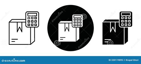 Estimate Cost Delivery Outline Icon Collection Or Set Estimate Cost Delivery Thin Vector Line