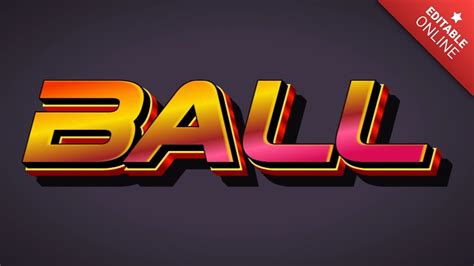 Ball Power Text Effect Generator