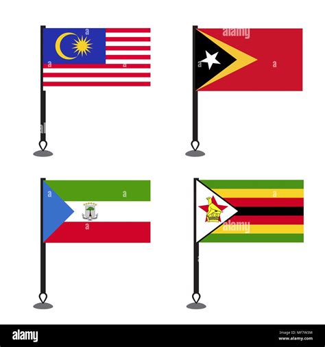 World Flag Flat Icon Collection Stock Vector Image And Art Alamy