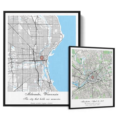 Map Of Our Favorite Memory Personalized Location Print Custom