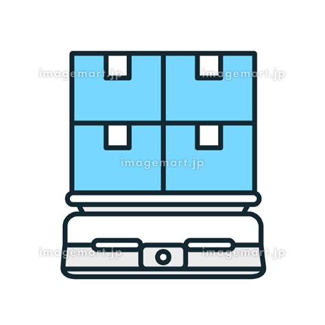 ダンボールを運ぶ無人搬送機のイラスト素材。 206493763 イメージマート