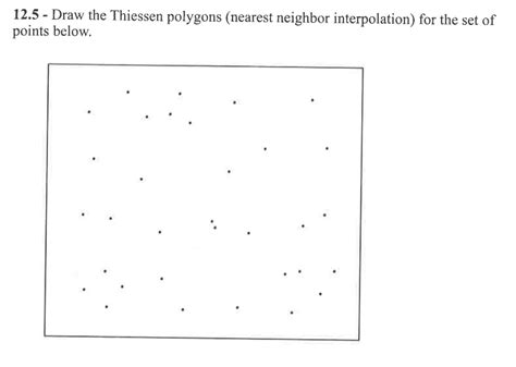 Solved 12 5 Draw The Thiessen Polygons Nearest Neighbor Chegg