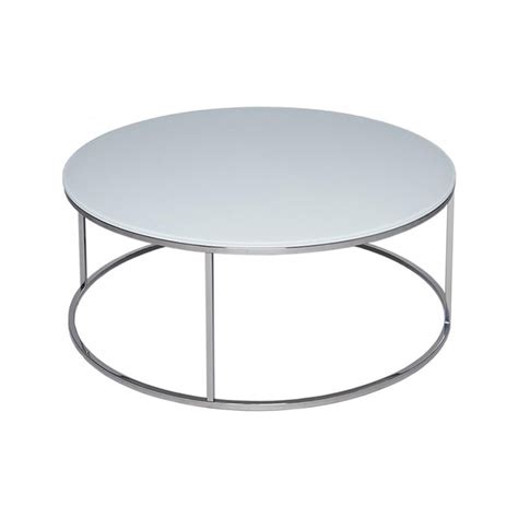 Buy Glass And Silver Metal Circular Coffee Table From Fusion Living