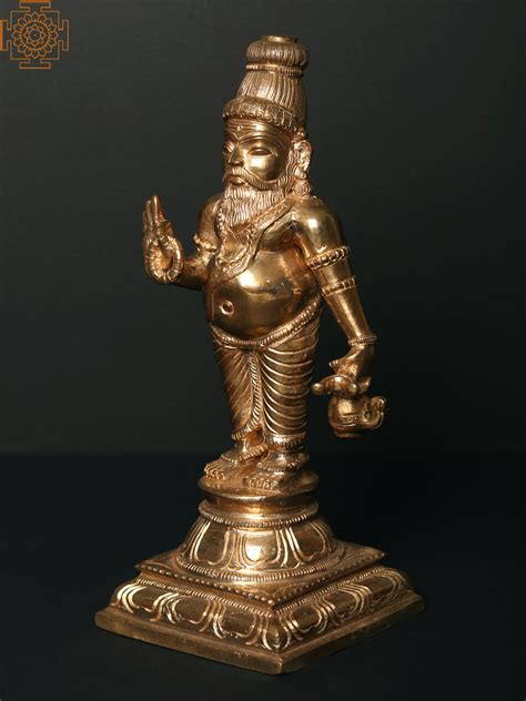 9 Bronze The Great Siddha Guru Agastya Muni Statue Exotic India Art