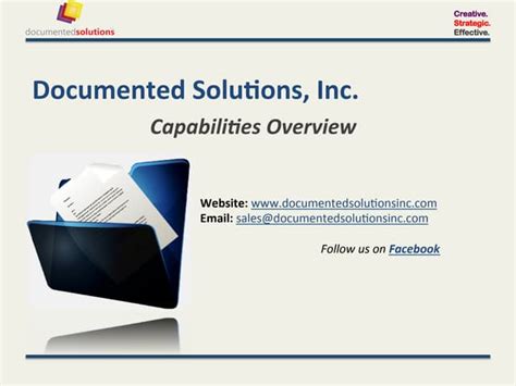 Documented Solutions Capabilities Overview Pdf