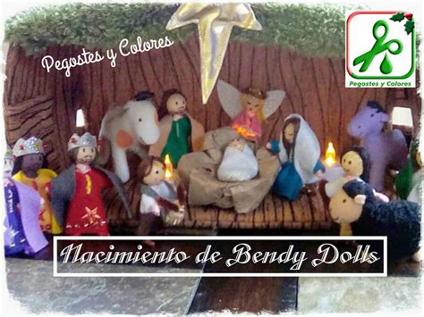 Pegostes Y Colores Nacimiento Con Figuras Bendy Dolls Christmas Time Diy