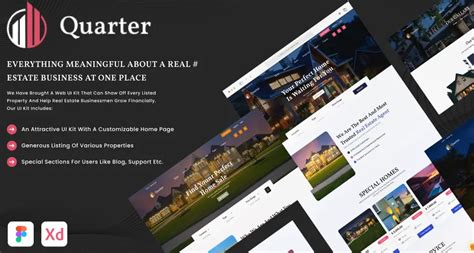 Quarter Best Real Estate Website Figma Ui Kit