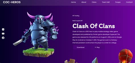 Github Imalkesaraclash Of Clans I Created Game Website Based On