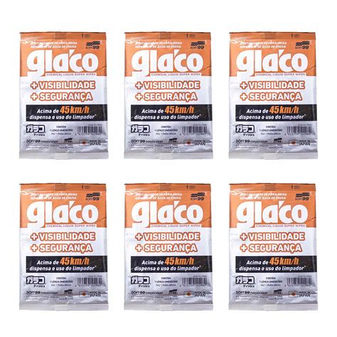 6 Repelente de Água Glaco Wipe On Lenço Aplicação Única Soft99 é na