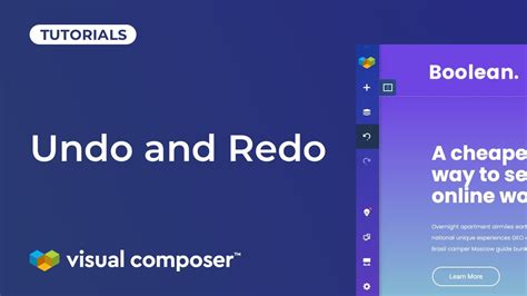 How To Undo And Redo In Visual Composer YouTube
