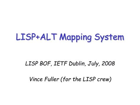 Ppt Lispalt Mapping System Powerpoint Presentation Free Download Id9656560