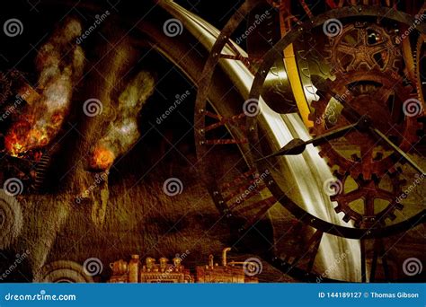 Steampunk Time Stock Illustration Illustration Of Antigue 144189127