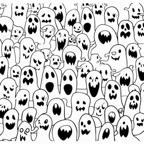 Un Gran Grupo De Monstruos De Dibujos Animados Con Caras Dibujadas En
