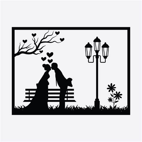 Premium Vector Loving Couple Wall Decor Laser Design