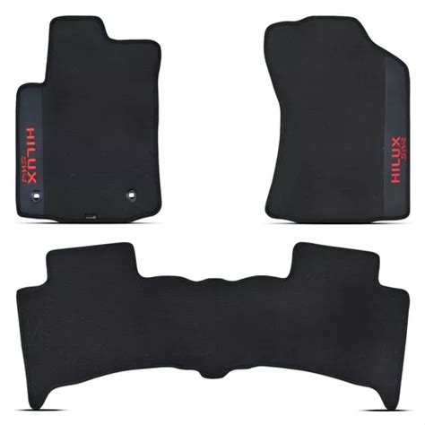 Tapete Borracha Antiderrapante Preto Hilux Sw4 2018 2019 Frete grátis