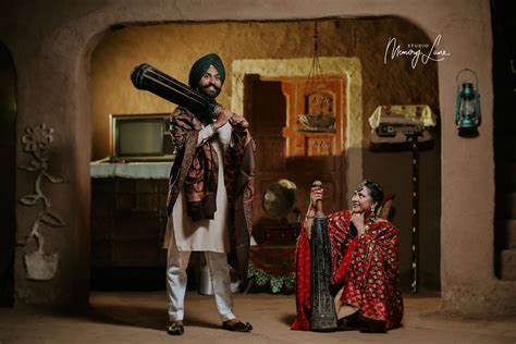 Punjab Pre Wedding Shoot Cultural Theme Studio Memory Lane