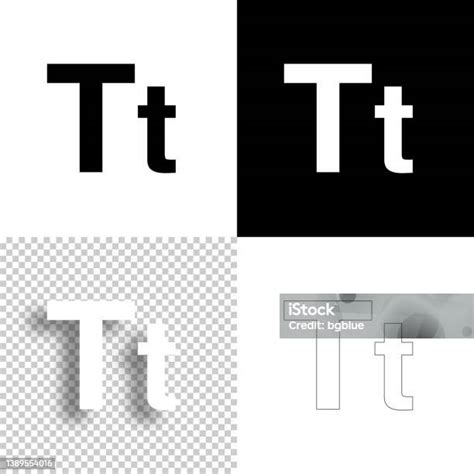 文字 T 大文字と小文字デザインのアイコン空白白黒の背景 線アイコン アイコンのベクターアート素材や画像を多数ご用意 アイコン