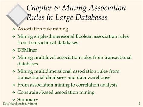 PPT Data Warehousing Mining Comp 150 DW Chapter 6 Mining Association
