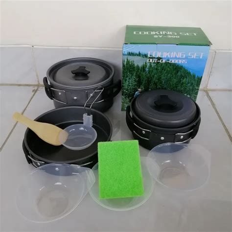 SY 300 Cooking Set Nesting Misting Alat Masak Camping Setara DS 300 DS