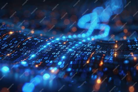 Premium Photo Digital Data Stream Background With Binary Code The Flow Information Of Cyber