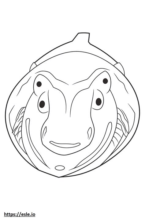 Blobfish Face Coloring Page