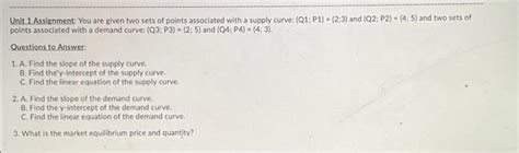 solved unit 1 assignment you are given two sets of points
