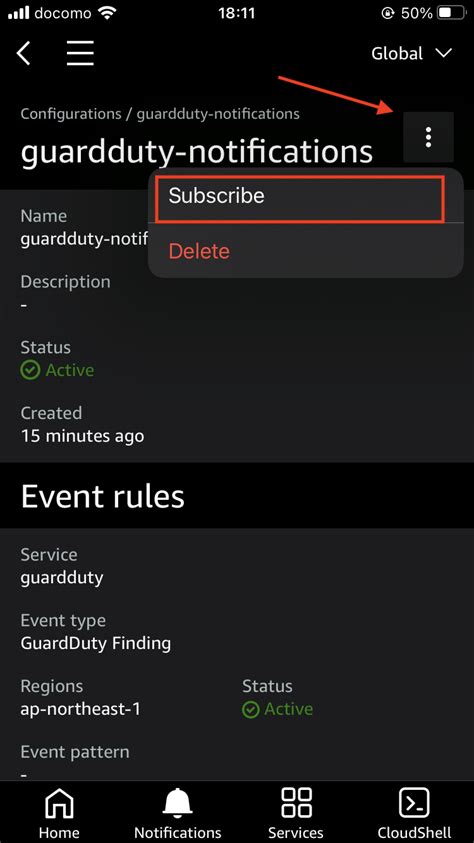 Aws User Notificationsの通知をaws Console モバイルアプリで受け取ってみた Developersio