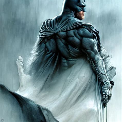 A Highly Detailed Batman Pursue Fat Blonde Haired Old Womanser