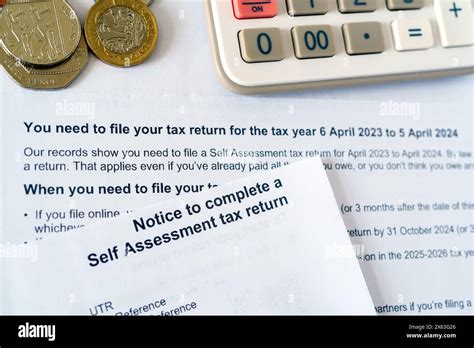 Letter From Hmrc Notice To Complete A Self Assessment Tax Return