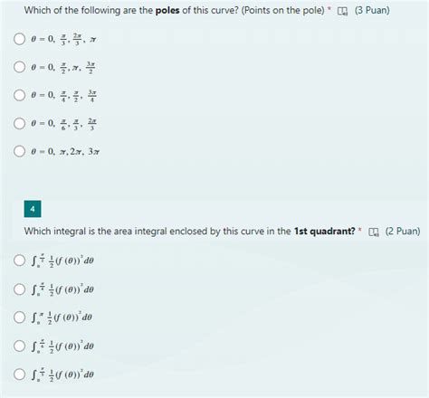 solved answer the below questions for the polar curve given