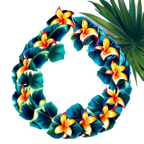 Download Tropical Hawaiian Lei Png 06262024