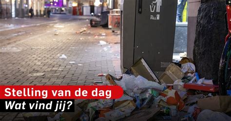 Stelling Een Boete Van Duizend Euro Voor Afval Op Straat Gooien Is