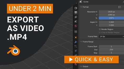 How To Export Video In Blender Mp4 Video Format Youtube
