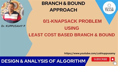 69 01 Knapsack Problem Using Least Cost Branch And Bound Youtube
