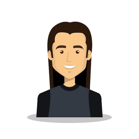 Homem jovem avatar personagem vector ilustração design Vetor Premium