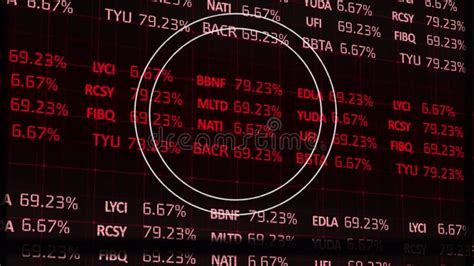 Animation Of Scope Scanning Over Financial Data Processing Stock Video