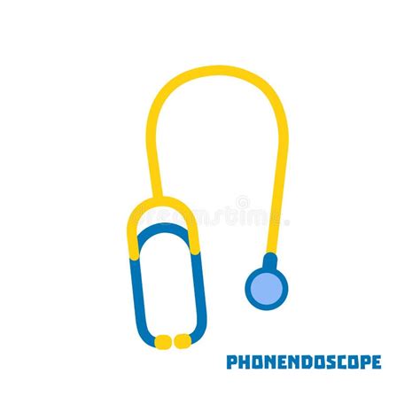 Phonendoscope In Cartoon Style Vector Illustration Of Stethoscope
