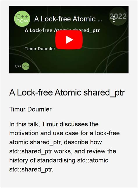 c now on linkedin c now 2022 timur doumler a lock free atomic