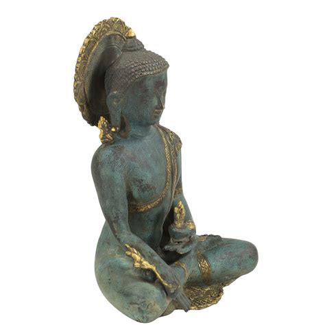 Unusual Meditating Buddha Brass Sculpture Far Pavilions