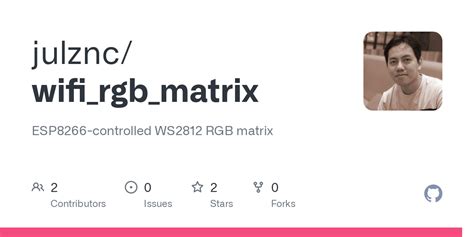 GitHub Julznc Wifi Rgb Matrix ESP Controlled WS RGB Matrix