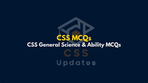 Css General Science And Ability Past Paper Mcqs Archives Css Updates