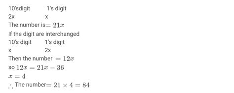 In A Number Of Two Digits Units Digit Is Twice The Tens Digit 176 Be