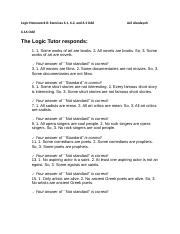 Logic Homework Docx Logic Homework Exercises And Odd Asil Abudayeh A Odd