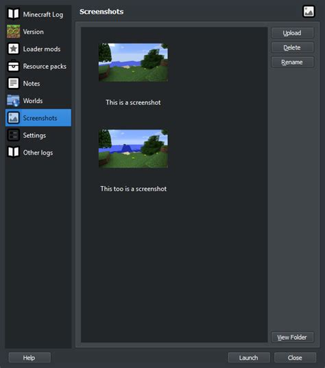 Screenshots Management MultiMC Launcher Wiki GitHub