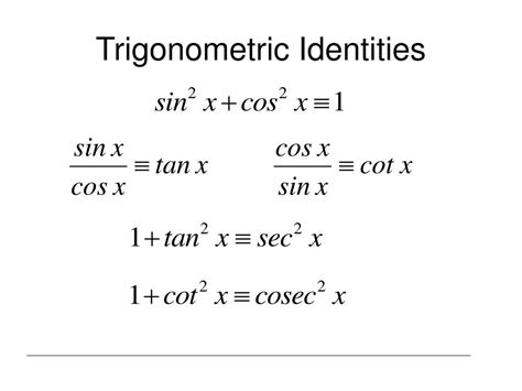 Ppt Trigonometric Identities Powerpoint Presentation Free Download