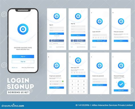 Different Login Screens Including Create Account Sign In And Sign Up Features For Mobile Apps