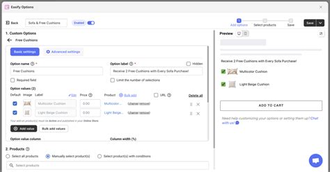 Advanced Conditional Logic Show Easify Options Based On Shopify